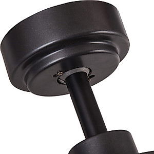 FINXIN Indoor Ceiling Fan Light Fixtures Black Remote LED 52 Ceiling Fans For Bedroom,Living Room,Dining Room Including Motor,3-Blades,Remote Switch