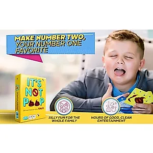 It's Not Poop - Fun Family Card Guessing Game for Kids and Adults, Ideal for Game Night, Camping, Travel and More, for 2-8 Players, Ages 8 and Up