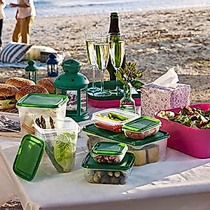 Sweedor 34 PCS Variety Sizes Shapes Food Storage Containers with Lids Airtight Easy to Clean,For Travel & Organization, Dishwasher Safe