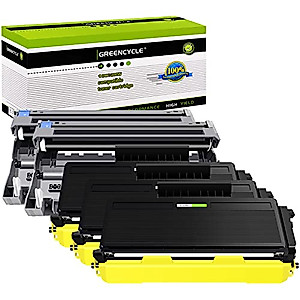 GREENCYCLE TN650 TN-650 Toner Cartridge + DR620 DR-620 Drum Unit Combo Set Compatible for Brother HL-5340D HL-5370DW DCP-8080DN DCP-8085DN MFC-8480DN MFC-8680DN MFC-8690DW Printer (3 Toner, 2 Drum)