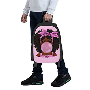 nrseag African American Girl Backpack Black Girl Backpack African Kids Cute Black Girl Bookbag for School Kids Teen Girls