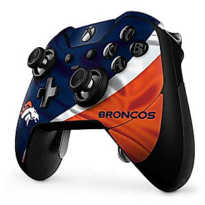 Skinit Decal Gaming Skin Compatible with Xbox One Elite Controller - Officially Licensed NFL Denver Broncos Design