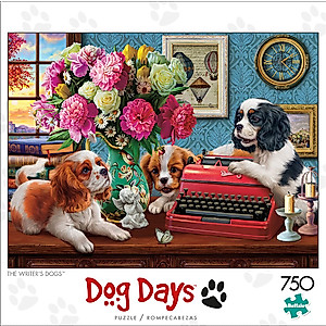 Buffalo Games - Image World - The Writer's Dogs - 750 Piece Jigsaw Puzzle for Adults Challenging Puzzle Perfect for Game Nights - Finished Puzzle Size is 24.00 x 18.00