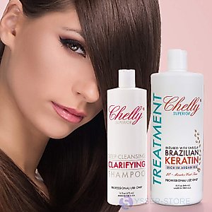 Chelly Superior Brazilian Keratin (Vanilla) 32 fl oz. & Clarifying Shampoo 16 fl. oz. COMBO