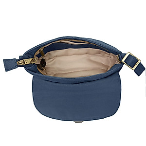 Travelon Anti-Theft Courier Saddle Crossbody, Navy, 9 x 7 x 2.25