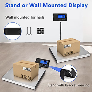 Fuzion 330lbs/5 oz Digital Shipping Scale for Packages, Heavy Duty Weight Scale, Stainless Steel Large Platform
