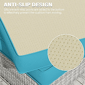 Pakunoda 8 pcs Outdoor Cushion Slipcovers Outdoor Patio Cushions Covers Replacement Waterproof with Zipper w/3 Seat Cushion Covers and 5 Backrest Pillow Covers, Covers Only