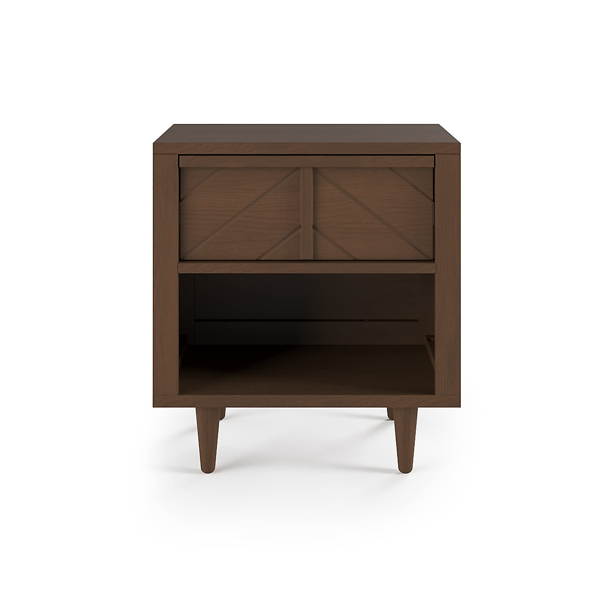 Child Craft Surrey Hill 1 Drawer Nightstand for Nursery or Bedroom, Large Storage Drawer, Made of Sturdy Pinewood, Non-Toxic, Baby Safe Finish (Toasted Chestnut)