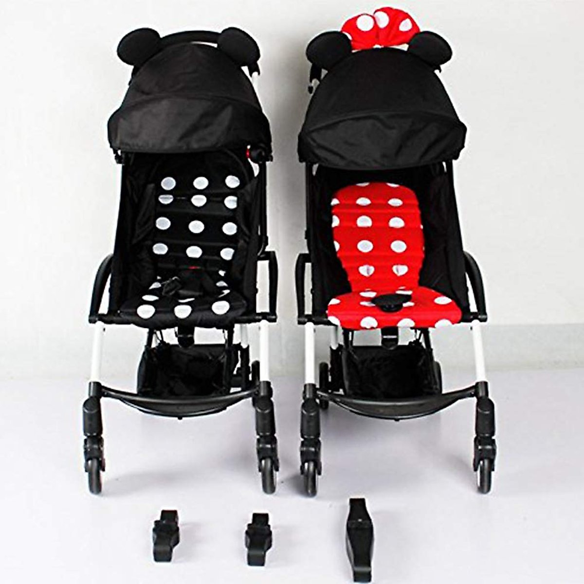 GEZICHTA 3pcs Twin Stroller Connector Adjustable Pushchair Connectors Accessories, Turns Two Single Strollers Into A Double Stroller for Baby Stroller