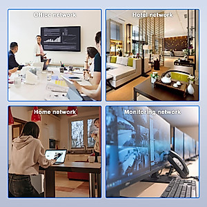 LEENUE UL-Listed RJ45 Keystone Coupler 24-Pack, Cat 6/5E/5 POE Ethernet Keystone Inline Coupler, Blue