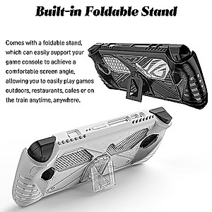 TERPINK Protective Case Compatible with ASUS ROG Ally Handheld 7 inch 2023, Precise Cuts TPU Case with Foldable Stand, Shock Resistant Case Protect from Drops, Impacts and Scratches