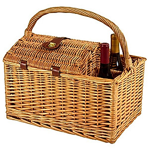 Picnic at Ascot Vineyard Willow Picnic Basket with service for 2 - Gazebo