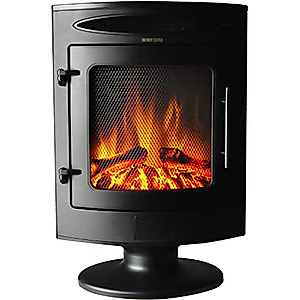 Cambridge 20 In. Free Standing Electric Fireplace, 1500W, with Realistic Log Display, and Adjustable Heater