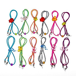 HALF CRESCEN Kids Glasses Strap (Pack of 12) Eyeglasses Straps for Kids, Sunglasses Holder Strap for Kids Girls