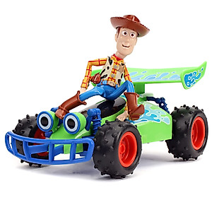 Jada Toys Jada Disney Pixar Toy Story 4 Turbo Buggy W/Woody Radio Control Vehicle, 2.4 Ghz, 1: 24