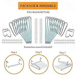 [2024 Upgraded] Zensbin Space-Saving 9-Layer Pant Hanger with Non Slip Stainless Steel Rack for Jeans, Trousers and Shirts (2 Pack)