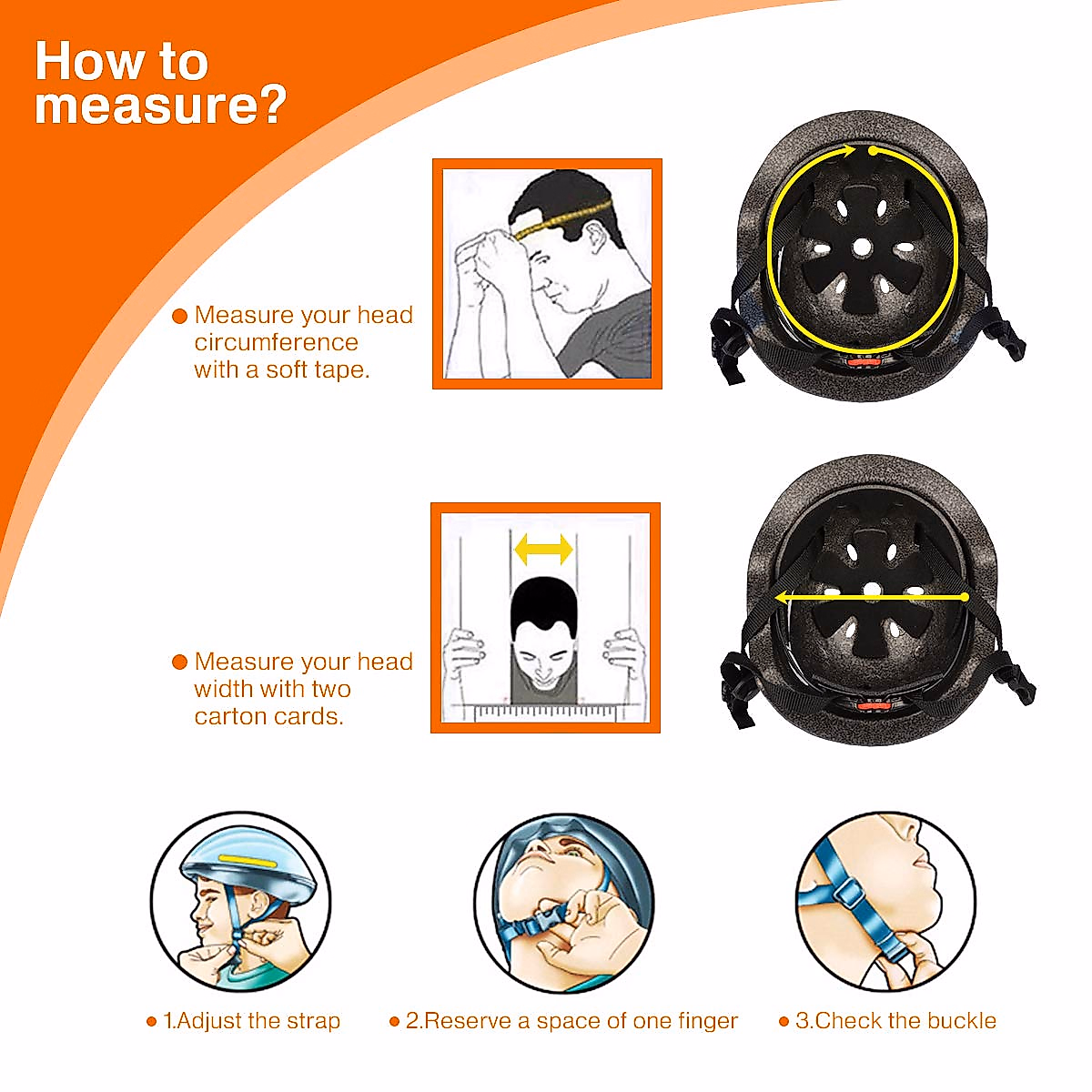 Besmall Cute Kids Bike Helmet Ages 3-7 Boys Girls Adjustable Safety & Comfort Toddler Helmets for Bike Cycle Skating Orange Dinosaur World