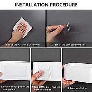 3Pcs Wall Mounted Remote Control Holder Floating Organizer Stick On Wall Shelf Non-Drilling Bathroom Storage Brackets Ledge Shelf