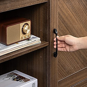 ZINUS Bennett TV Stand for TVs up to 65”, Farmhouse Style Entertainment Center, TV Stand with Storage, Living Room or Bedroom Furniture, Brown