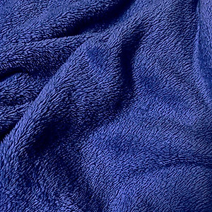 WKBEC Fleece Throw Blankets, Super Soft Flannel Cozy Blankets, Washable Lightweight Fuzzy Blanket for Couch Sofa Bed Office, Throw Size Warm Plush Blankets for All Season (50"x60", Blue)