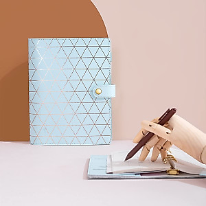 Guokichy Regenerated Leather Journal Travel Composition Notebook Filofax Planner Organiser Personal Memo (TiffBlue, A6)