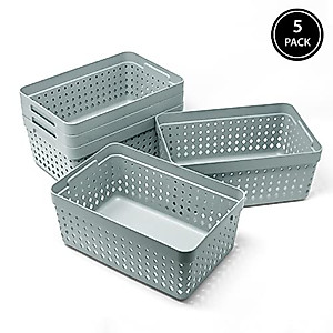 Room Copenhagen, Seoul Organizer – Ventilated Nesting Baskets for Storing Small Items – Stylish Storage Boxes for Desks, Drawers, and More – X-Large, Chinois Green
