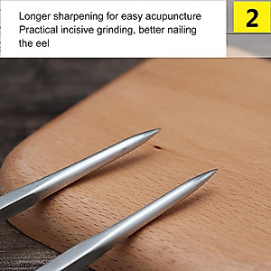 2Pcs Japanese Style Eel Spike Sashimi Knife T-shape Stainless Steel Sushi Chef Tools for Home Kitchen Restaurant