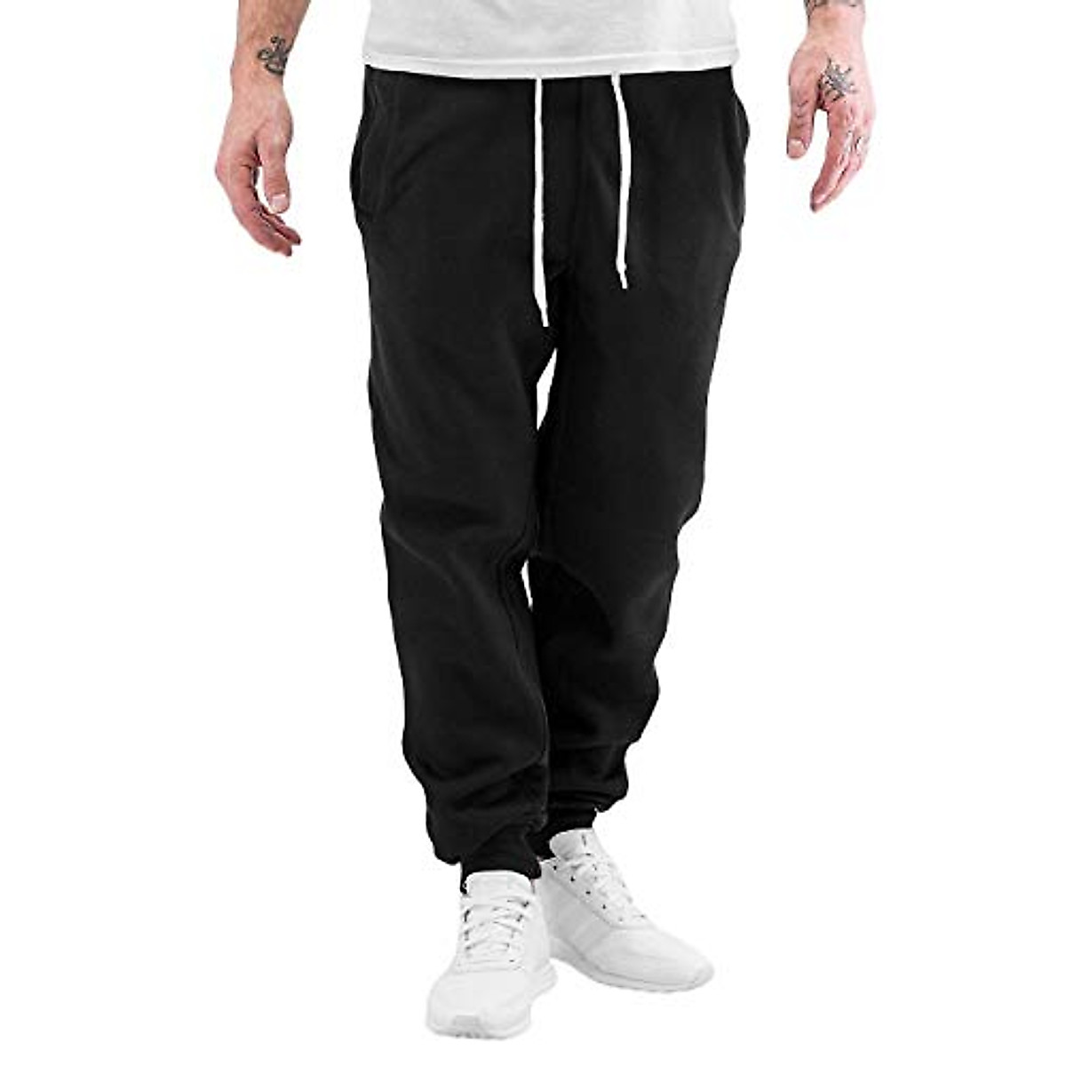 Southpole Men's Basic Active Fleece Jogger Pants-Regular and Big & Tall Sizes, BK, M