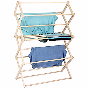 Pennsylvania Woodworks Clothes Drying Rack: Solid Maple Hard Wood Laundry Rack for Sweaters, Blouses, Lingerie & More, Durable Folding Drying Rack, Made in USA, No Assembly Needed, Large