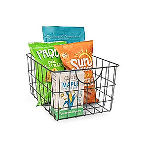 Spectrum Utility Wire Basket (Industrial Gray) - Storage Bin & Décor for Bathroom, Closet, Pantry, Under Sink, Toy, Shelf, Kitchen, Garage, & Nursery Organization