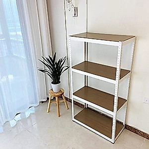 Storage Shelves - 4 Tier Adjustable Garage Storage Shelving, Heavy Duty Metal Storage Utility Rack Shelf Unit for Warehouse Pantry Closet Kitchen,31.49"x 14.47"x 59",White