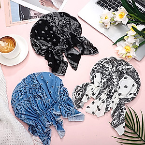 Geyoga 6 Pcs Chemo Headwear for Women Turban Beanie Caps Cancer Head Scarves Hair Loss Beanie Headwear for Yoga Running (,Elegant Style) Multicolor