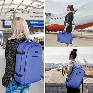 Travel Backpack for Women, 50L Carry on Backpack with Wet Bag Expandable Flight Approved Luggage Backpack Suitcase,Extra Large Weekender Bag Water Resistant Lightweight Daypack Gift for Traveler Women