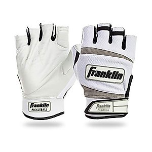 Franklin Sports Pickleball Gloves - Men's + Women's Adult Size Pickleball Gloves - Right Hand Glove for Pickleball + Racquetball - Pickleball Gear + Accessories - Righty - White - Adult Large