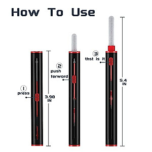 Airpod Cleaner Kit,Bluetooth Airpods Pro Earbuds Cleaning Kit Pen with Soft Brush Flocking Sponge,Multifunctional Earbuds Cleaning Tool for Airpods Cellphones,Upgraded Kits with Wet Dry Wipes (Black)