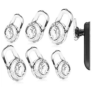 6 Pack Clear Earbuds EarGels Small Medium Large for Discovery 925 975 Wireless Bluetooth Headset Ear Gel Bud Tip Gels Buds Tips Eargel Eartip Earbuds Silicon Headset Replacement (Clear)