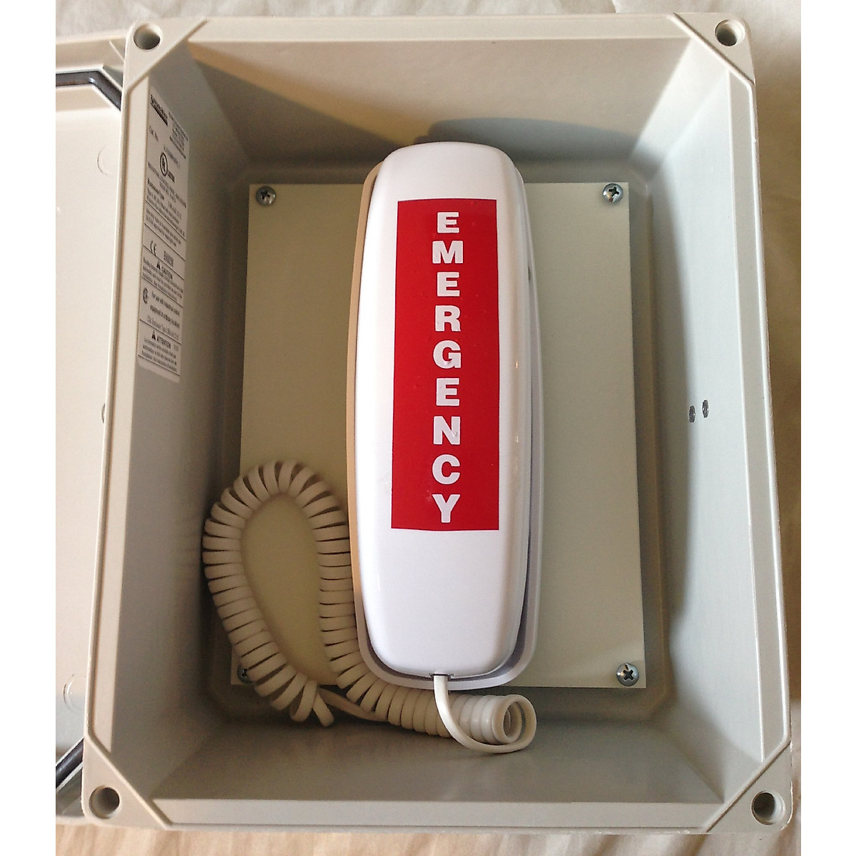 Outdoor Emergency Phone - 911 Only Emergency Land Line Phone System - Weatherproof Call Box