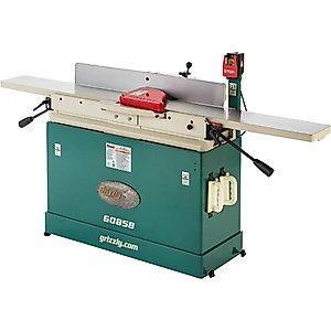 Grizzly Industrial G0858-8" x 76" Parallelogram Jointer with Helical Cutterhead & Mobile Base
