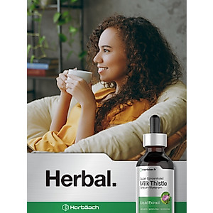 Horbäach Milk Thistle Extract Liquid | 2 fl oz | Alcohol Free | Vegetarian, Non-GMO & Gluten Free Supplement