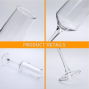 Ufrount Champagne Glasses Set of 8,Elegant 8oz Champagne Flutes,Clear Sparkling Champagne Flutes Glass Mimosa Glass for Prosecco,Restaurant,Wedding,Party,Anniversary