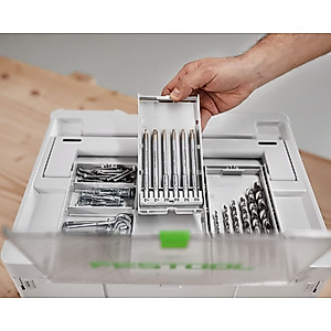 Festool 577395 18-Piece Stubby Drill Bit Cassette BKS SYS3 D3-8 K CE/W