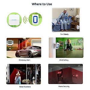 Bed Alarm for Elderly Dementia Patients,Portable Wireless Caregiver Pager Bed Alarms and Fall Prevention Alert for Elderly ,Elderly Monitoring for Home