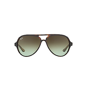 Ray-Ban RB4125 Cats 5000 Sunglasses + Vision Group Accessories Bundle (Light Havana/Green Gradient Brown (710/A6))