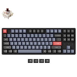 Keychron K8 Pro QMK/VIA Wireless Mechanical Keyboard, Hot-Swappable Aluminum Frame TKL Custom Programmable Keyboard with RGB Backlit, Gateron G Pro Brown Switch for Mac Windows Linux