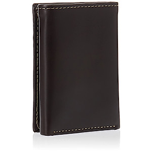 Timberland mens Leather Trifold Wallet With Id Window, Brown (Cloudy), One Size