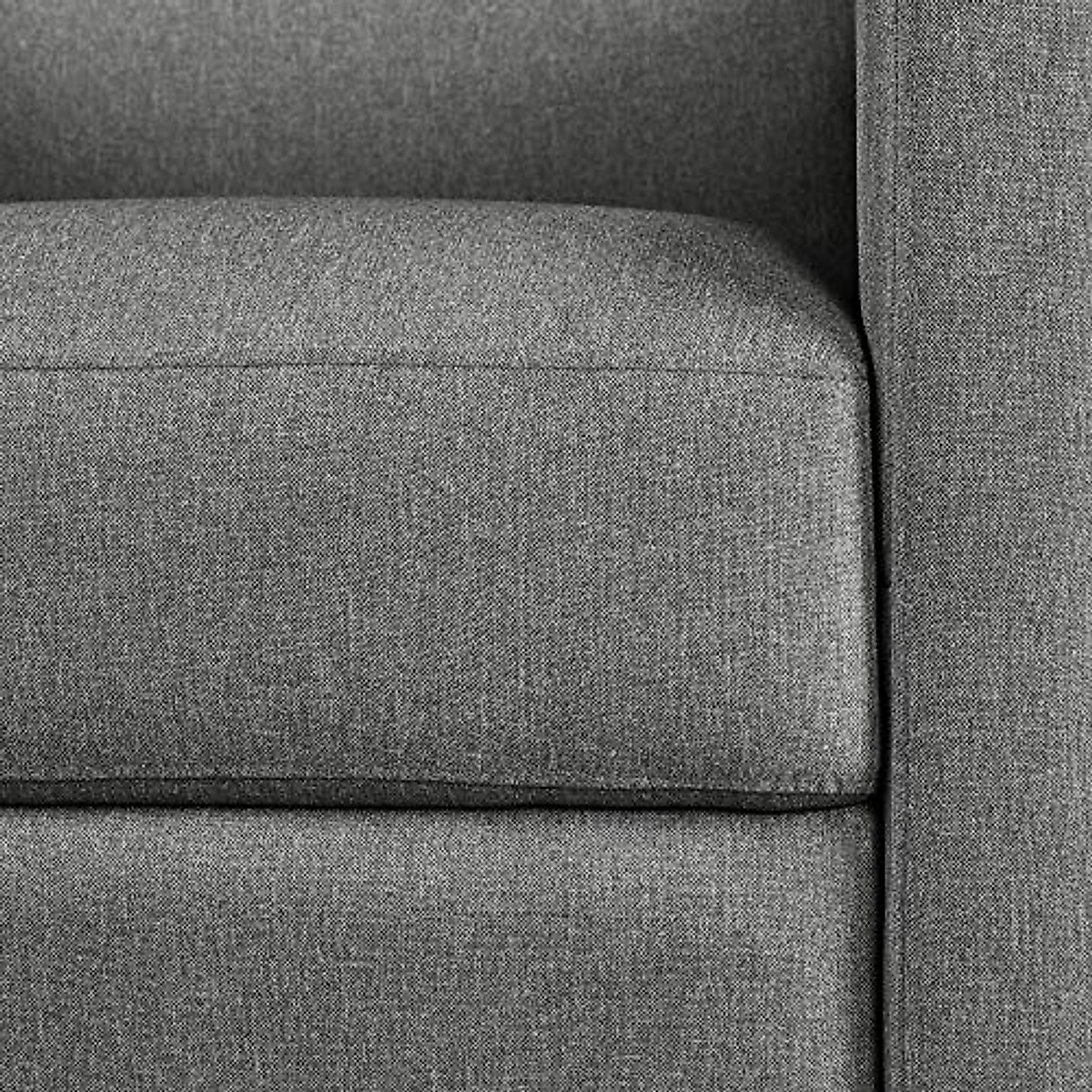 Topeakmart Mid-Century Modern Fabric Recliner Modern Tufted Reclining Single Sofa for Living Room Padded Cushion Home Theater Seat Grey