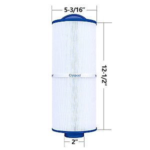 Cryspool 2" MPT-Thread Spa Filter Compatible with Marquis Spa 20041, 20091, 370-0237, 5ch-502, Marquis 50, PPM50SC-F2M, FC-0195, Cal Spa FIL11100202, 50 sq.ft, 2 Pack