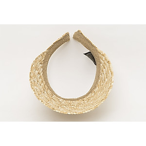 Jacobson Straw Hat - Slip On Braid Visor,Tan,Adult