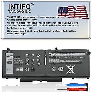 INTIFO 58Wh 07KRV Laptop Battery Compatible with Dell Latitude 5330 5430 5530 Precision 3570 Series Notebook 0H4PVC H4PVC Y86WG 0Y86WG M69D0 08WRCR 078FWY [15.2V 3625mAh 4-Cell]