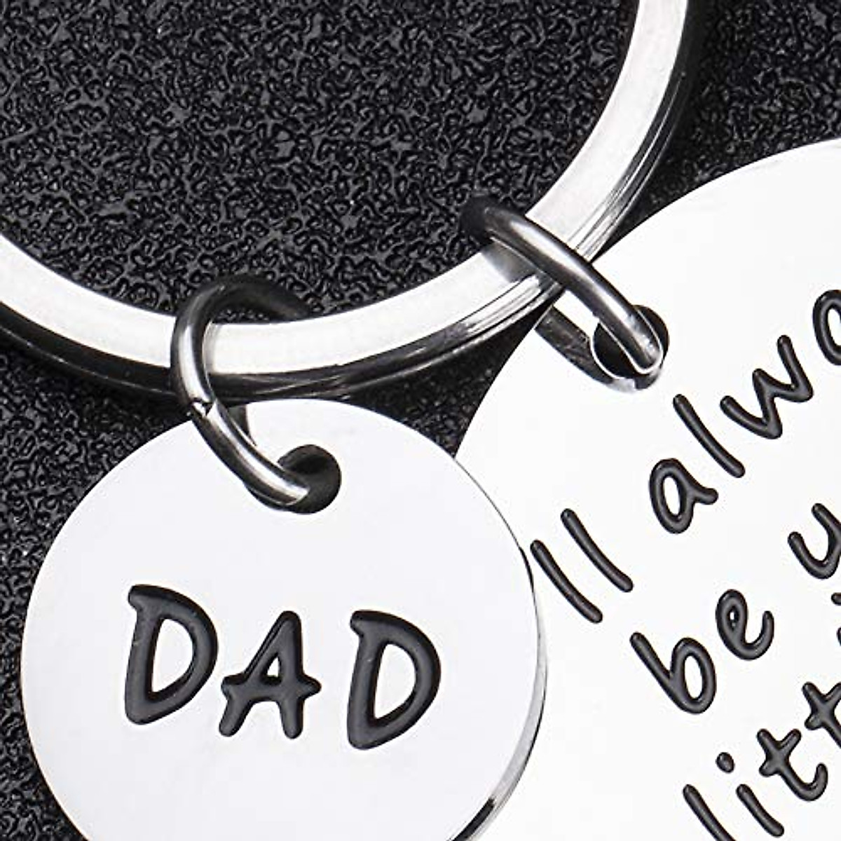 Fathers Day Dad Gift from Daughter Birthday Keychain Gift for Father Daddy Father in Law Stepdad Present Christmas Valentine Thanksgiving Gift for Papa Dad from Little Girl Kids Stocking Stuffer